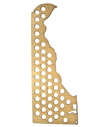 All 50 States Beer Cap Map - Delaware Beer Cap Map DE - Glossy Wood ...