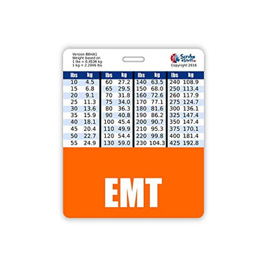 EMT Badge Buddy Horizontal w/Height and Weight Conversion Charts ...
