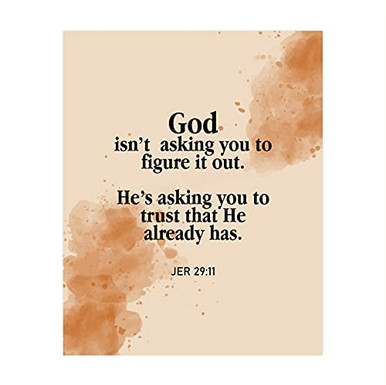 "God Isn't Asking You to Figure It Out"- Jeremiah 29-11- Christian Wall ...