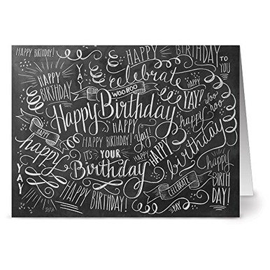 Note Card Cafe Happy Birthday Card Assortment with Kraft Envelopes - 36 ...
