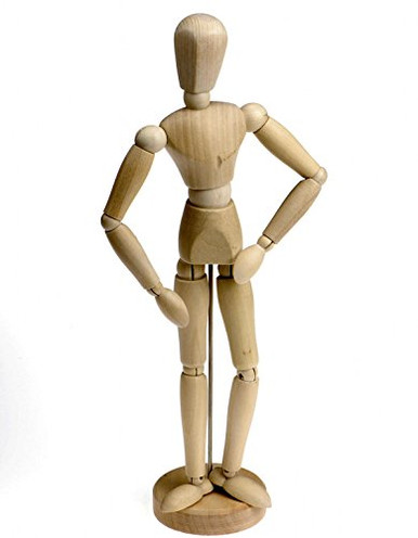 CHENGYIDA Wooden Wood Human Figure 5-1/2 Inch Unisex Manikin Mannequin ...
