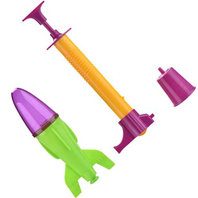 Toyvian Rocket Launchers Toy Set Hand Pump Rocket Shooter Flyer Parent ...