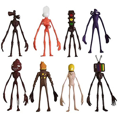 8Pcs Siren Head Toys, Siren Head Cake Topper Foundation Centerpiece ...