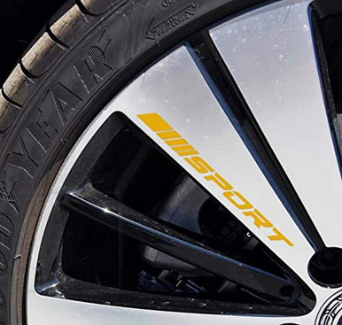 4PCS Sport Reflect Light Car Decal Sticker Wheels Rims Racing Car ...