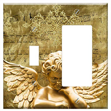 Toggle Rocker/GFCI Combination Wall Plate Cover - Angel Wing Angel Face ...