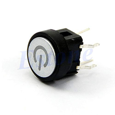 Power Symbol Momentary Latching Computer Case Switch Push Button Blue ...