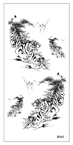 Temporary Tattoos Sticker Black Body Stickers for Women Men Large Big ...