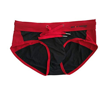 BRAVE PERSON Men's Sexy Color Matching Beach Swimwear Sport Shorts Swim ...