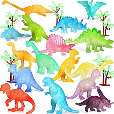 Skylety 60 Pieces Mini Luminous Dinosaurs Glow in The Dark Mini ...