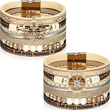 2 Pieces Graduation Bracelets Gifts for 2021 College High School ...
