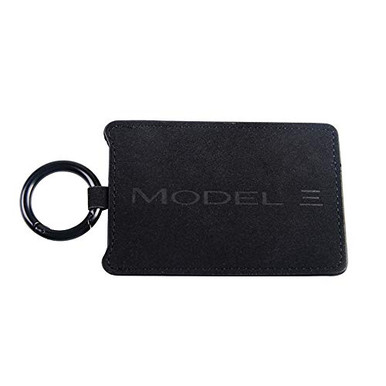TAUTO Alcantara Tesla Model 3 Key Card Holder Cover Keychain Card Black ...