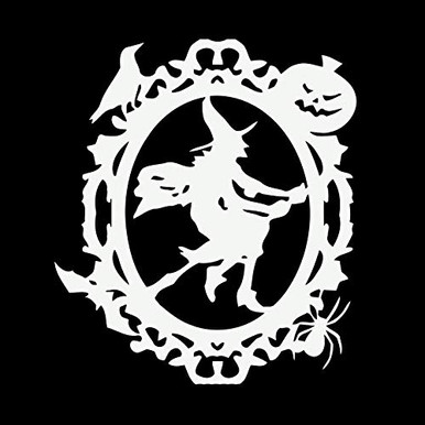 Beautiful Witch Mirror Decals Car Window Decoration Personality PVC ...