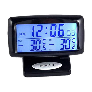 wujomeas Car Thermometer Inside Outside - 2-in-1 Luminous Auto Digital ...