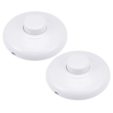 uxcell Inline Foot Pedal Push Button Switch, Round Lamp Light Foot ...