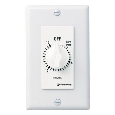 Intermatic FD15MHW 15-Minute Spring-Loaded In-Wall Countdown Timer for ...