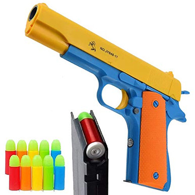 Pinovk Classic Colt 1911 Toy Gun with Soft Bullets Ejecting Magazine ...