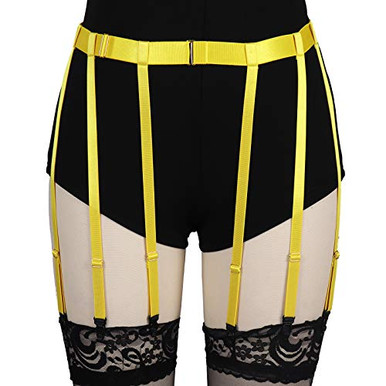 BANSSGOTH Women's Garter Leg Strap Harness Punk Gothic Thigh Garter ...