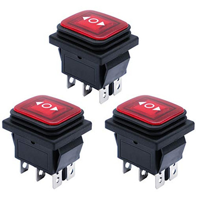 mxuteuk 3pcs Waterproof Momentary Rocker Switch -ON-/Off/-ON-, DC 12V ...
