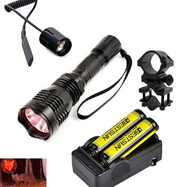 BESTSUN Predator Hunting Varmint Light Red LED Tactical Flashlight ...