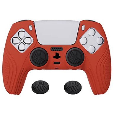 eXtremeRate PlayVital Samurai Edition Passion Red Anti-Slip Controller ...