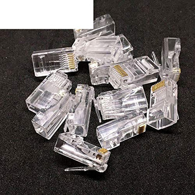 100Pcs RJ45 RJ-45 CAT6 8P8C Ethernet Network Modular Plug LAN Cable ...