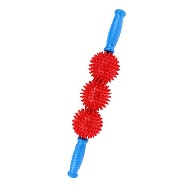 Spikey 3 Ball Deep Tissure Trigger Point Back Roller Massager Stick ...