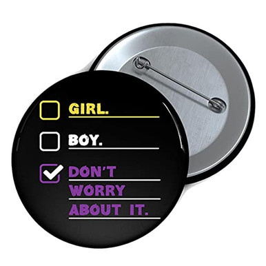 Funny Nonbinary Pride LGBTQ - Transgender Pins Decorate Buttons Badges ...