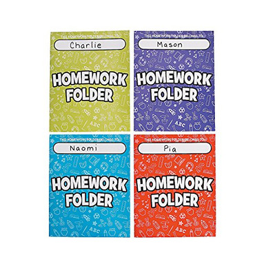 Fun Express Homework Folders - 12 Pieces - Educational and Learning ...
