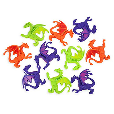 Boley Toy Dragon Figurines - 12 Pk Plastic Mini Dragon Toys - Detailed ...