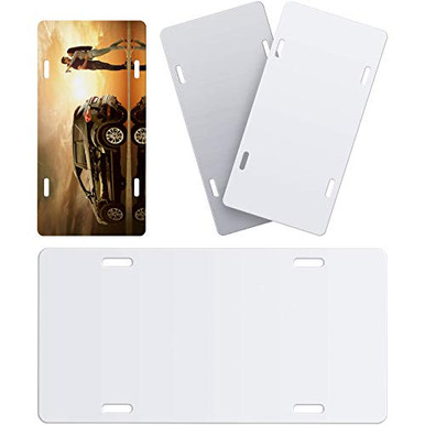 4 Pieces Sublimation License Plate Blanks, Metal Aluminium Automotive ...