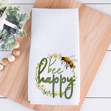 Bee Happy -- Inspiring Kitchen Towels -- Honey Bees - Warehousesoverstock