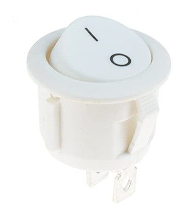 JSJJATG Rocker Toggle Switch Red Black White 20mm Diameter ON/Off Round ...