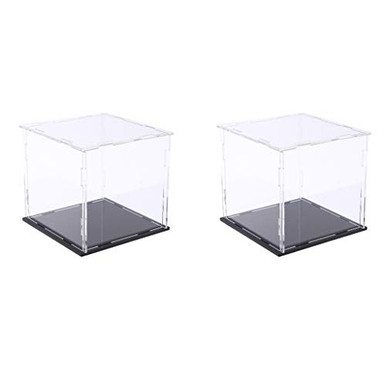 LoveinDIY Clear Acrylic Display Case with Black Base Multi-Purpose ...