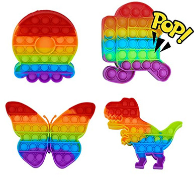 Push Pop Fidget Funny Bubble Fidget Sensory Silicone Squeeze Toys ...