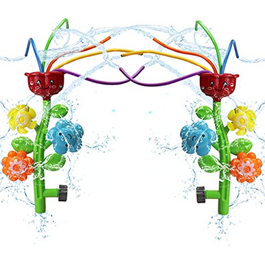 Halovin 2 Pack Outdoor Water Sprinkler for Kids - Spinning Flower ...