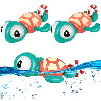 3 Pieces Bath Toys Wind up Swimming Sea Turtles Pull Rope Bath Toy Cute ...