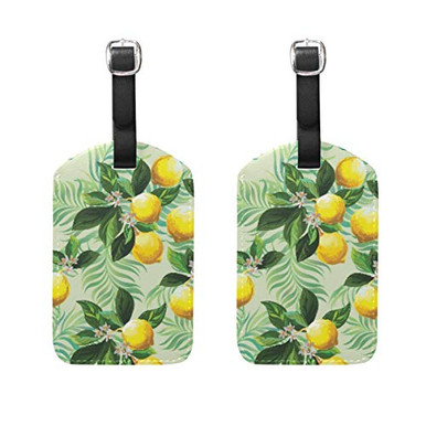 Luggage Tags Travel Bag Tag Suitcase Lemon Green Suitcase Baggage ...