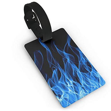 Field Rain Blue Flame Fire Fashion Luggage Tag PVC Travel ID Suitcases ...