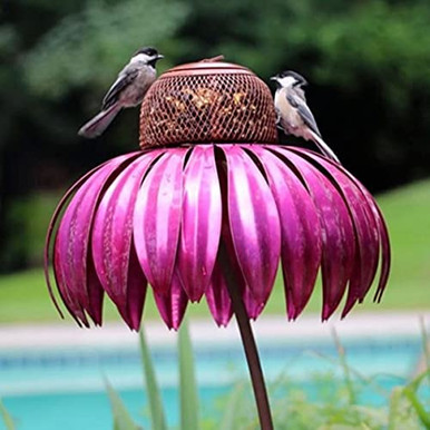 JARUIS Hummingbird Feeders for Outdoors, Coneflower Standing Bird ...