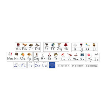 Eureka Classroom Supplies Alphabet Border with Pictures, Vowels, and ...