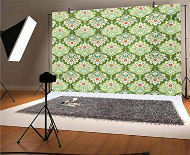 Shabby Chic 5x3 FT Vinyl Photo Backdrops,Victorian Style Baroque Floral ...