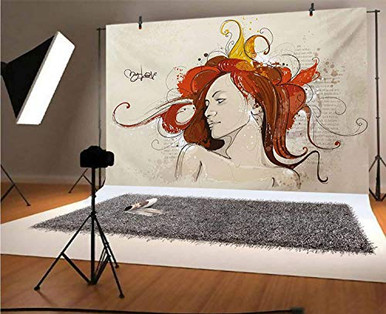 Modern 5x3 FT Vinyl Photo Backdrops,Muse Woman Figure Portrait in ...