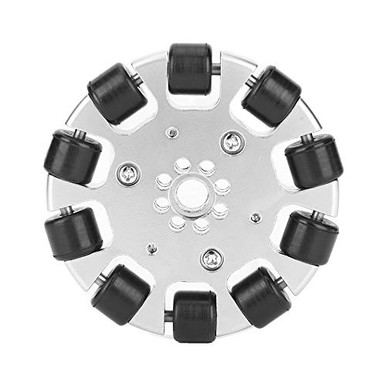 3in Omnidirectional Wheel Metal Wheel and Neoprene Roller with 10Pcs ...