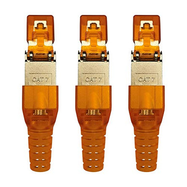HKN ?3-Pack?Tool Free RJ45 Shielded CAT7 Connector Reusable Ethernet ...