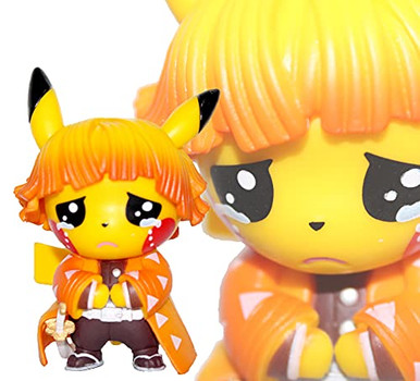 Demon Slayer Action Figure GK Pikachu, Agatsuma Zenitsu Cosplay Pikachu ...