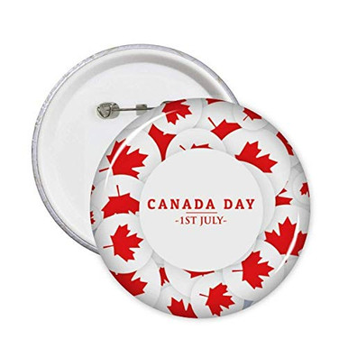 4th of July Maple Leaf Happy Canada Day Pins Badge Button Emblem ...