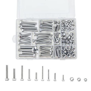 Heavy Duty Hex Head Screws Nuts and Bolts Assortment Kit,304 Stainless ...