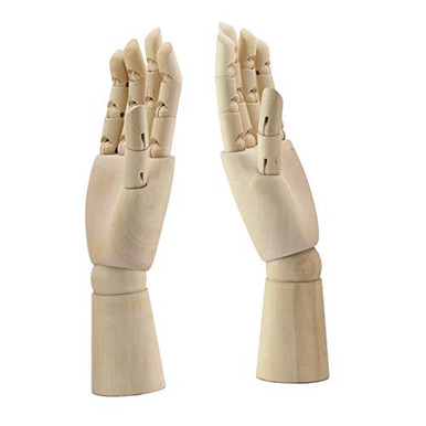 menolana 1 Pair 18cm Wood Mannequin Hands Children Hands Model ...
