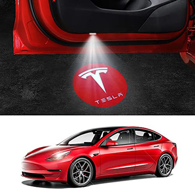 Tesla Model 3 LED Logo Projector Puddle Lights,Model 3/Y/S/X Car Door ...