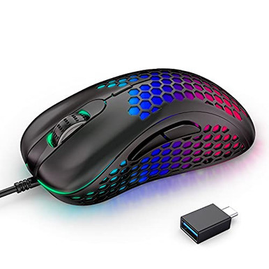 Kargowell Ultralight Gaming Mouse, Ergonomic Honeycomb Shell ...